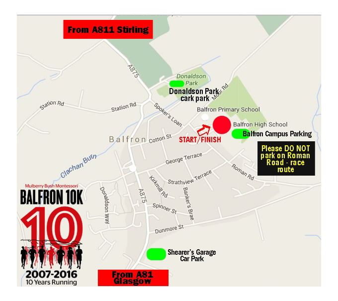 Information for Runners, 2016 – Balfron 10k